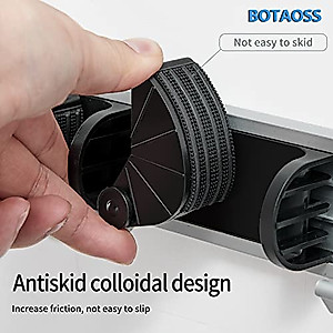 BOTAOSS Mop and Broom Holder Wall Mount, Broom Organizer Wall Mounted, Plastic Storage Organizer Hooks, for Home, Kitchen, Garden, Garage, Laundry(4 Racks 5 Hooks) (Black)