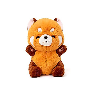 Adorlynetty Red Panda Stuffed Animal 9" Red Panda Plush Cute Panda Plushie Toy Gift for Kids Girlfriend Birthday