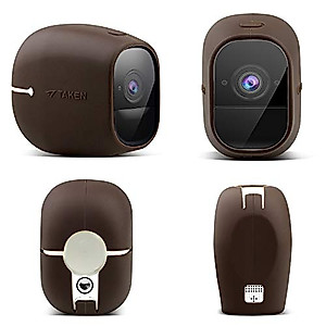 Arlo pro Skins, Arlo pro 2 Silicone Skins, Taken Silicone Skins Case Cover for Arlo pro & Arlo pro 2 Smart Security Wire-Free Cameras, 1 Pack, Brown