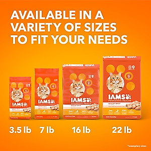 IAMS PROACTIVE HEALTH Adult Healthy Dry Cat Food with Chicken Cat Kibble, 3.5 lb. Bag