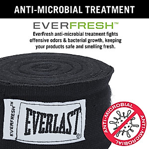 Everlast Professional Hand Wraps, 180-Inch, Black