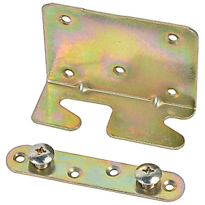 Bed Rail Brackets,Bed Rail Fittings, Bed Frame Hardware,for Connecting to Wood, Headboards and Foot-Boards,Set of 4 with Screws