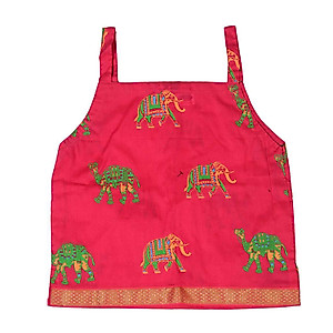 Chandrakala Kids Holi Special Eid Gifts, Lehenga Choli Set for Girls, Pink,5-7 Years (KL102MAG4)