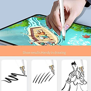 Compatible with Upgraded [Pen Like ] Pencil Tips fits for Apple 2nd 1st Gen iPad Pro Pencil, Replacement iPencil Nibs for iPad Pro Pencil,No Wear Out Fine Point Precise Control Resistance White&Clear