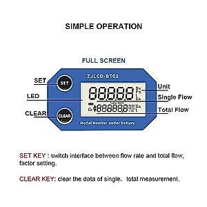 DN25-DN80 Water Flow Meter, LCD Digital Display Flowmeter, PVC Pipe Liquid Water for Farm Garden Irrigation - Long Lasting(DN32 Without Cable)
