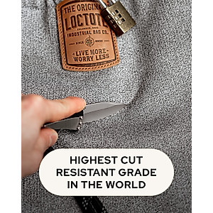 LOCTOTE Flak Sack Ⅱ - Anti Theft Backpack | Cut-Resistant Bag with Steel Locking Strap and Lock | Men’s and Women’s Travel Backpack | Safe Travel Bag | Anti-Theft Purse | RFID Blocking