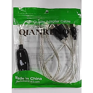QIANRENON 5 Pin MIDI Music Editing Cable 1 in 1 Out MIDI to USB Adapter Cable for Piano Keyboard to PC/Mac/Laptop Silver 2m