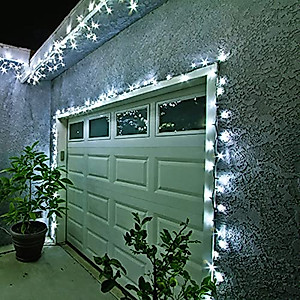 MEIMEI LIGHTING 5mm Christmas Lights Battery Operated 16ft 50 LED String Lights with Remote Timer 8 Modes for Indoor Outdoor Party Garden Wreath Christmas Decor (White) (‎‎MM-LED-RBL-5MM-5M-50L-W)