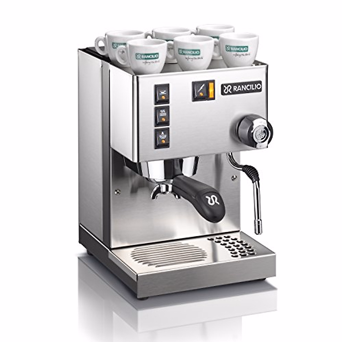 Rancilio Silvia Espresso Machinet,0.3 liters, with Iron Frame and Stainless Steel Side Panels, 11.4 by 13.4-Inch