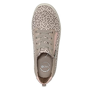 BZees Womens Tag Along Slip-On Sneaker Simply Taupe Leopard 11 M