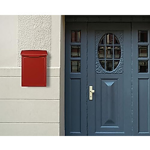 Architectural Mailboxes 2681R Marina Wall Mount Mailbox, Small, Red