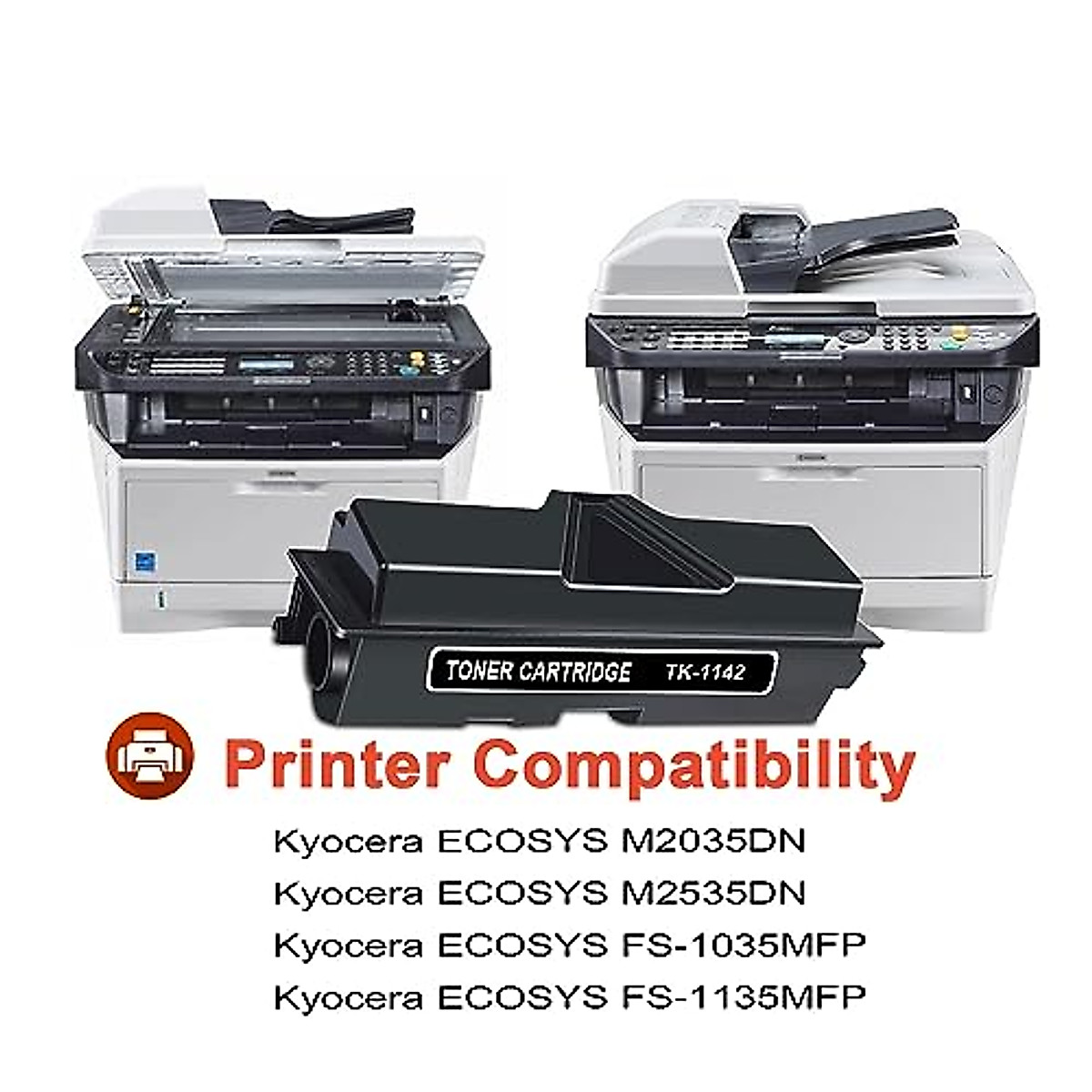 Shribbery TK-1142 TK1142 Black Toner Cartridge, 1T02ML0US0 High Capacity Toner Cartridge,Compatible Replacement for M2035DN M2535DN FS-1035MFP FS-1135MFP Printer.（1 Pack/Black）