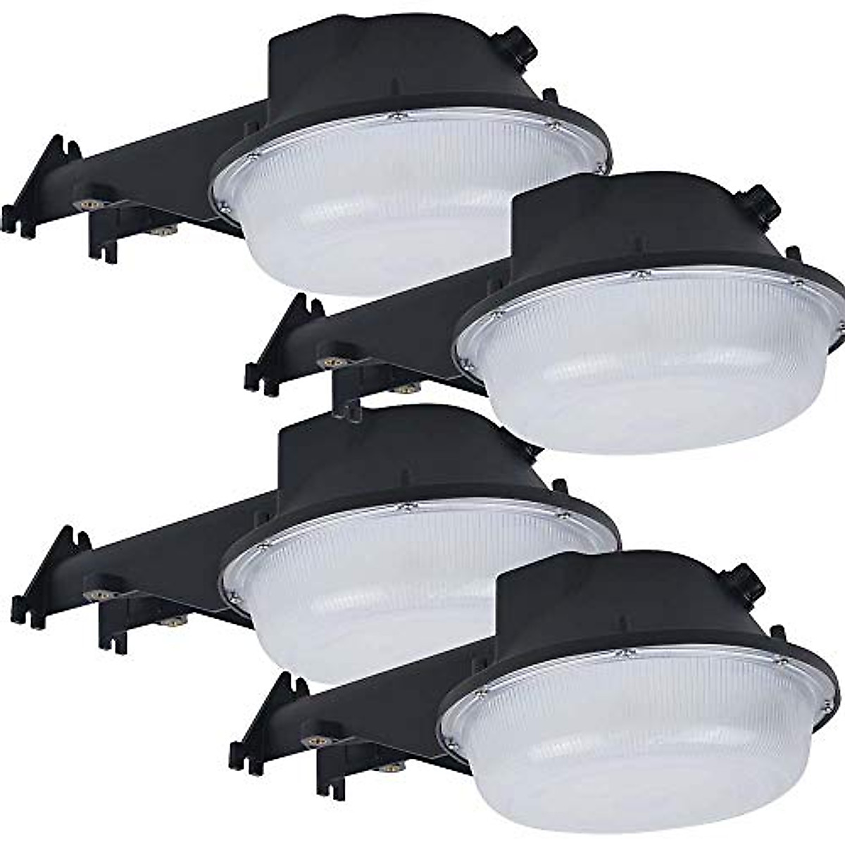 NATURALED 25 watt -120-277volt - Outdoor LED Barn Light Dusk-to-Dawn Security Yard Light with Photocell - 4000K, Set of 4