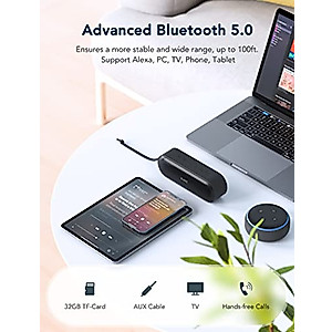 LENRUE 2022 Upgraded Portable Bluetooth Speakers, IPX7 Waterproof Wireless Speaker with 20W Stereo Sound, Rich Bass, 20H Playtime, Built-in Mic, TF Card Port, Outdoor Speaker for Party Pool Camping