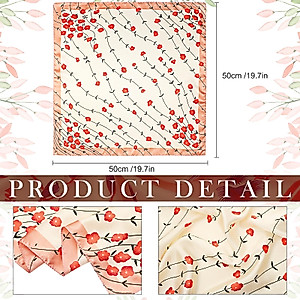 40 Pieces Women Head Scarf Satin Square Silk Feeling Hair Scarf Mixed Color Neck Head Scarf Set for Women, 50 cm/ 19.69 Inch, Random Color