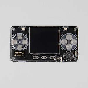 TRIMUI Handheld Game Console, Mini Game Player with 6000+ Classical Games and 2.0-Inch IPS Screen, Portable Video Game Console with Rechargeable Battery (Dark Grey Back+Black PCB)