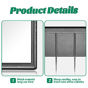 20 Pcs Black Cubicle Pins Partition Pins Cubicle Accessories Fabric Partition Nameplate Brooch for Office Brooch Decor, Furniture, Office Signs, and Fabric Mounting