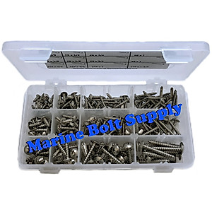 Type 316 Stainless Steel Phillips Truss Sheet Metal Screw Kit Marine Bolt Supply 6-111920