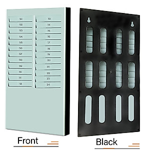 Wall Mounted Time Card Rack, 24-Pocket Time Card Holder for Office Warehouse, Attendance Recorder