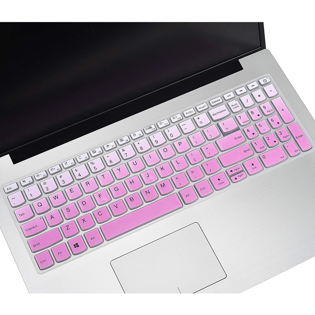 Keyboard Cover for Lenovo Ideapad 3 15 15.6" 17.3"/ Lenovo Yoga C740 C940 15.6/ Lenovo IdeaPad 320 330 330s 340s 520 720s S145 L340 S340 15.6"/IdeaPad 320 330 17.3 Laptop Keyboard Skin, Pinkish Purple