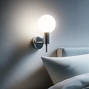 Liii&ARTMAN LED Light Bulb G25/G80 6W, E26 Matt White Porcelain Dim-to-Warm 2000-2800K CRI 95 Excellent Color Accuracy 500LM (4-Pack)