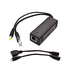 Micro USB Active 5 Volt IEEE 802.3af PoE Splitter for Remote USB Power Over Ethernet to Tablets, Dropcam, Nest Cam or Raspberry Pi, Use with 10/100M PoE Switches or PoE Injector