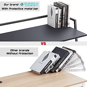 EE EUREKA ERGONOMIC Folding Desk 41 inch, Home Office Portable Folding Computer Desk for Small Space, No-Assembly Black