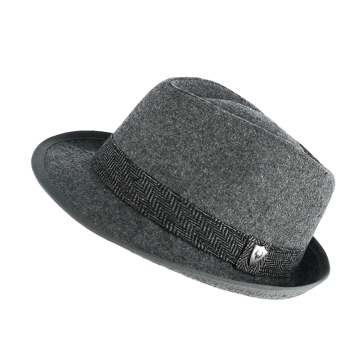 Ascentix Men’s Fedora, 2” Brim, Timeless Classic, Size 22 ¾” - 23 ⅛”, L, Grey