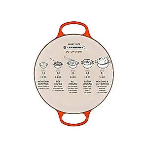 Le Creuset Enameled Cast Iron Signature Round Dutch Oven, 7.25 qt., Cerise