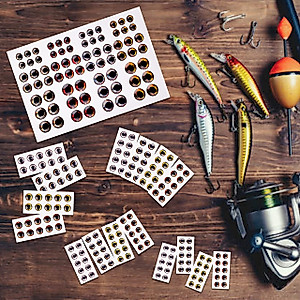 Fishing Lure Eyes, 3D/4D/5D Fly Tying Eyes Lifelike Artificial Realistic Epoxy Fishing Eye for Fishing Lure Making Kit Holographic Fishing Accessories for Fishing Baits DIY