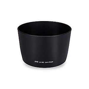 JJC Camera Lens Hood Shade Fits for Canon EF 75-300mm f/4-5.6 III USM & Canon EF-S 55-250mm f/4-5.6 is II Lens Replaces Canon ET-60 Hood Reverse Attaching -Black