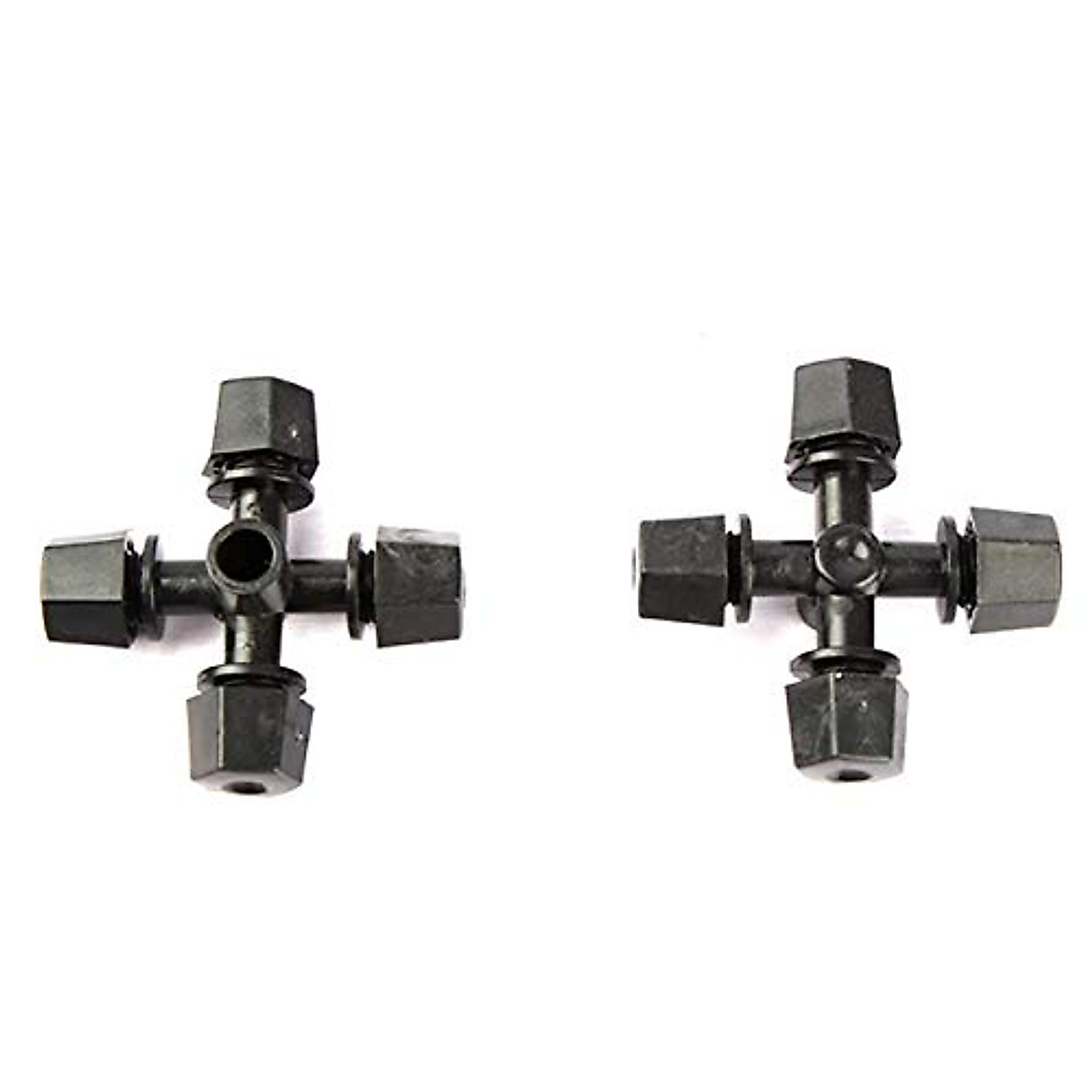 Koleso 10pcs/lot 6mm Black Equal Cross Misting Garden Home Drip Irrigation Spray System Kits Fittings