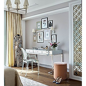 2xhome - Set of 4 Modern Designer Louis Ghost Armchairs with Polycarbonate Crystal Clear Transparent Plastic Dining Chairs