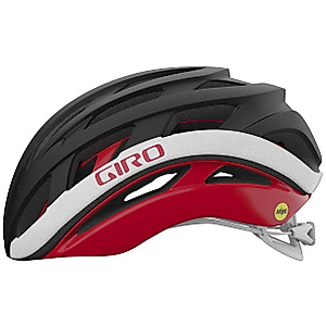 Giro Helios Spherical Adult Road Cycling Helmet - Matte Black/Red (2022), Medium
