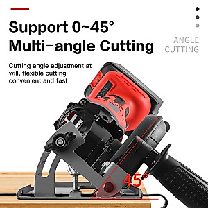 AZB Cutting Machine Slotting Base Quick Install 45° Adjustable Cutting Depth Positioning Bracket for 100-125mm Angle Grinder, JMJQ0169-1