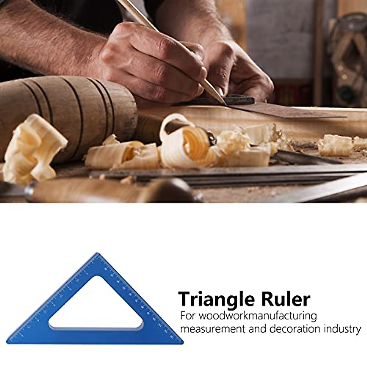 Metal Square, Rafter Square Ruler 45 Degree Aluminum Alloy Angle Ruler Metal Square Ruler for Measurement and Decoration Industry