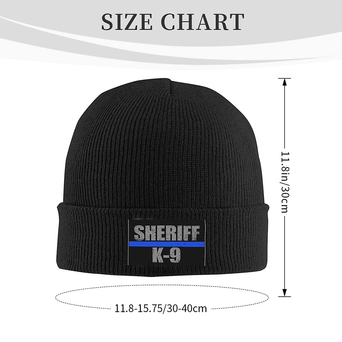 Sheriff K-9 Thin Blue Line Beanie Hat Knit Hat Cap Warmth for Men Women Hat