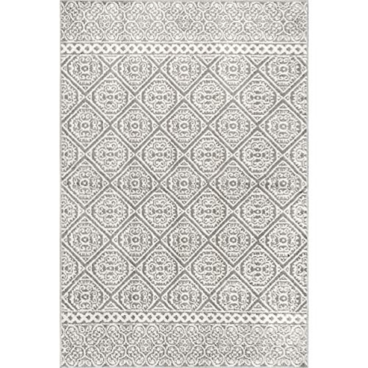 nuLOOM Floral Jeanette Accent Rug, 2' x 3', Grey