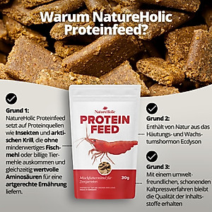 NatureHolic Proteinfeed, Shrimp Food, Protein Food, Made in Germany, Free from Fish Meal & Low-Quality Animal Meals, for Enhanced Shrimp Breeding & Growth