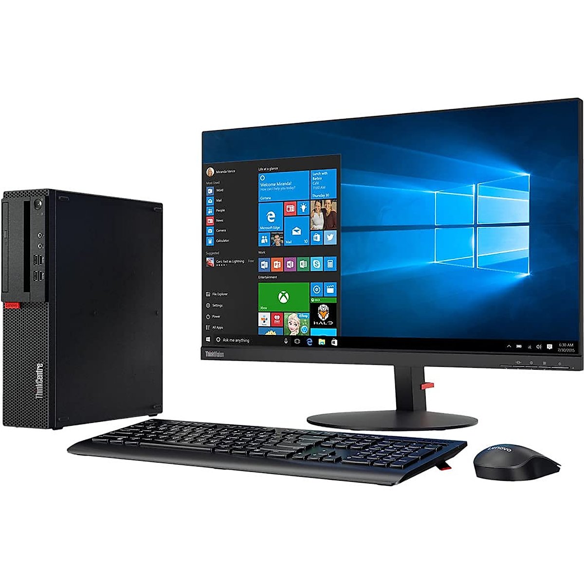 Lenovo M710S SFF Desktop Intel i7-7700 UP to 4.20GHz 32GB DDR4 New 1TB NVMe M.2 SSD Wireless Keyboard & Mouse Built in WiFi & BT Win10 Pro(Renewed)