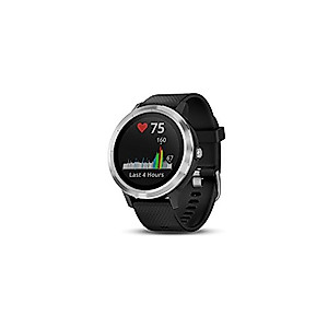Garmin Vivoactive 3 GPS Smartwatch with Built-in Sports Apps - Black/Silver (Renewed)