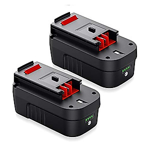 Powerextra 2Pack 6.0Ah 18 Volt Replacement Battery for Black&Decker 18V A1718 A18NH HPB18 HPB18-OPE