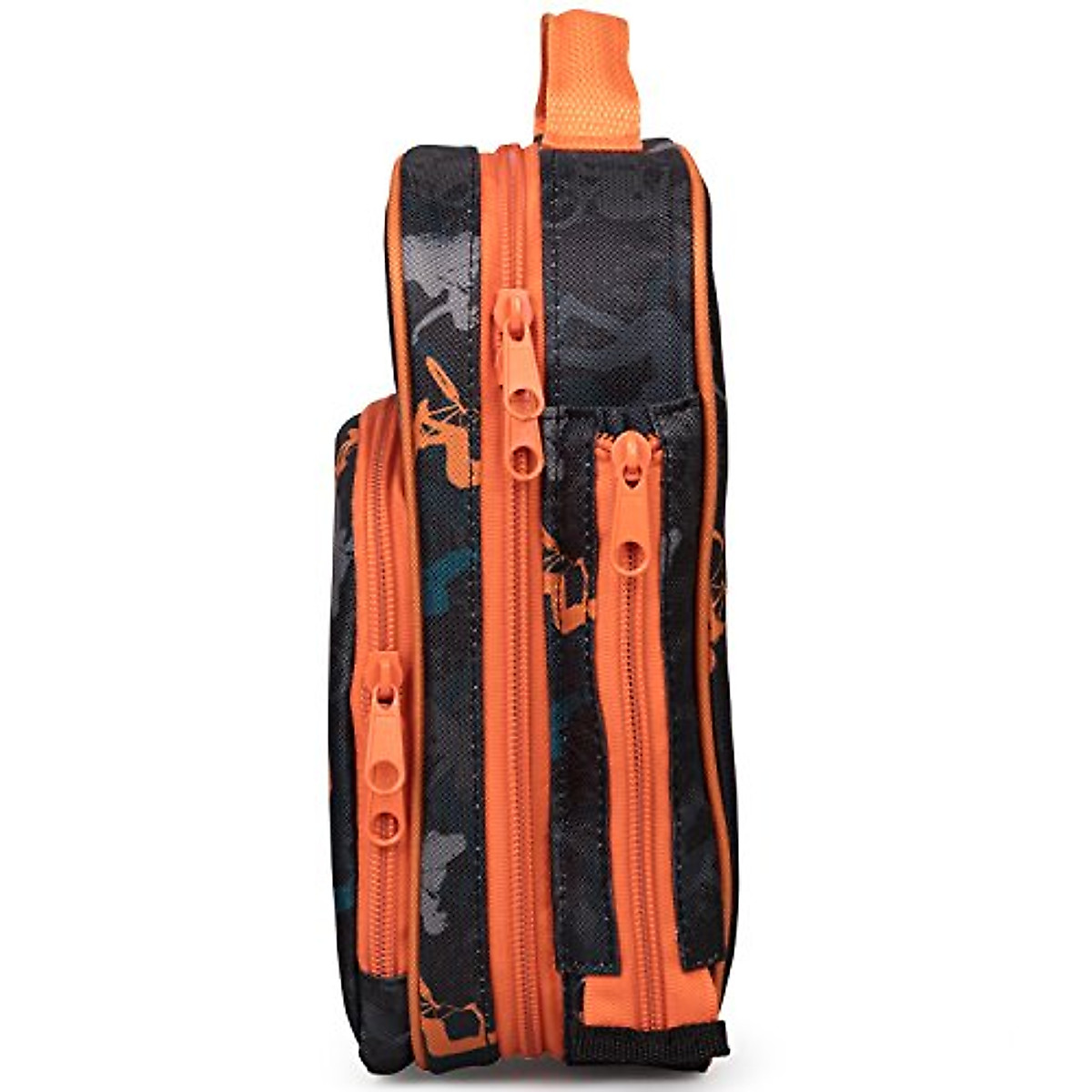 Insulated Lunch Box w Snack Pocket & Water Bottle Holder- Boys or Kids School Lunchbox Tote Keeps Food Hotter or Colder Longer- Reusable Bag Fits Most Bento Boxes Ice Packs Nesting Containers- Sports