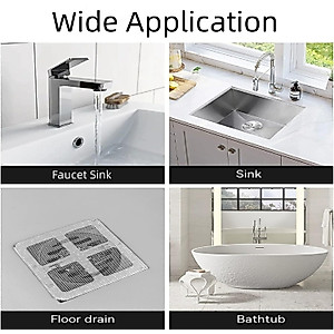 50 Pack - Shower Drain Hair Catcher Mesh Stickers, Small But Useful Hair Catcher Shower Drain, Disposable Shower Drain Cover Hair Catcher Shower Drain Mesh Stickers, for Kitchen, Sink, Bathtub (50PCS)