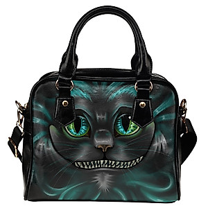Fashion Female Shell Shoulder Handbag Crossbody Bags with Cheshire Cat Design