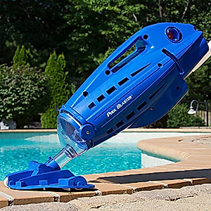 POOL BLASTER Millennium Cordless Above Ground Pool Vacuum w/Pole Set, High Capacity, Strong Suction, Handheld Rechargeable Swimming Pool Cleaner for Inground Pools, Hoseless Pool Vac by Water Tech