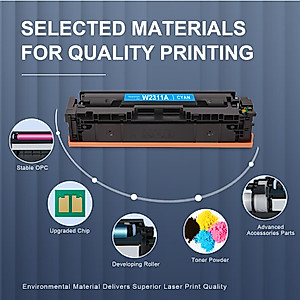 206A Toner Cartridges Replace for HP 206A Toner Cartridges 4 Pack Compatible for HP Color Laserjet Pro MFP M283fdw M283cdw M283fdn M282nw M255dw M255nw Toner for HP 206X Toner Cartridges 4 Pack