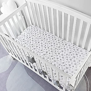 Crib Mattress Topper, Memory Foam Crib and Toddler Bed Mattress Topper with Removable Cover, 52" x 27" x 2"
