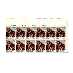 US 1975 Postal Stamps, Battle of Bunker Hill, S# 1564, PB of 12 10 Cent Stamps