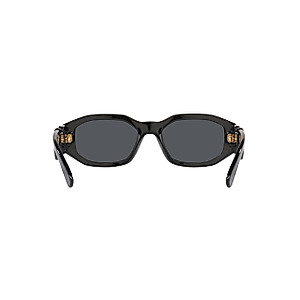 Versace Unisex Sunglasses Black Frame, Dark Grey Lenses, 53MM
